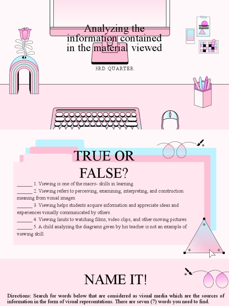 Analyzing The Information Contained In The Material Viewed Pdf