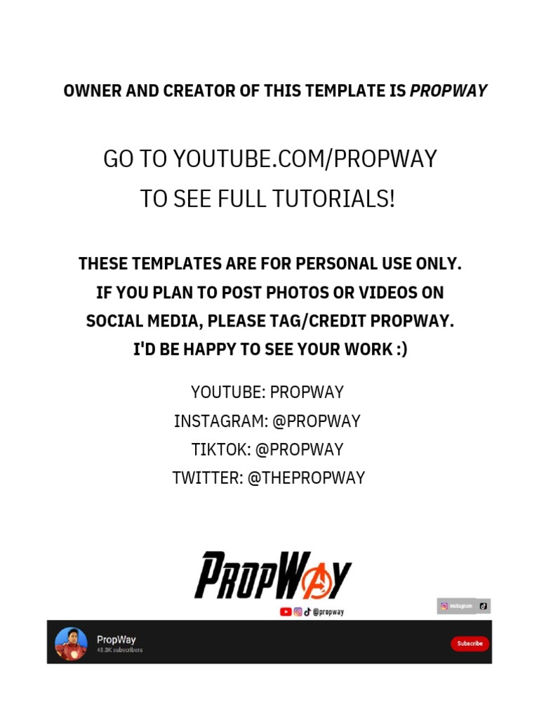 Propway Template Usage Guide | PDF