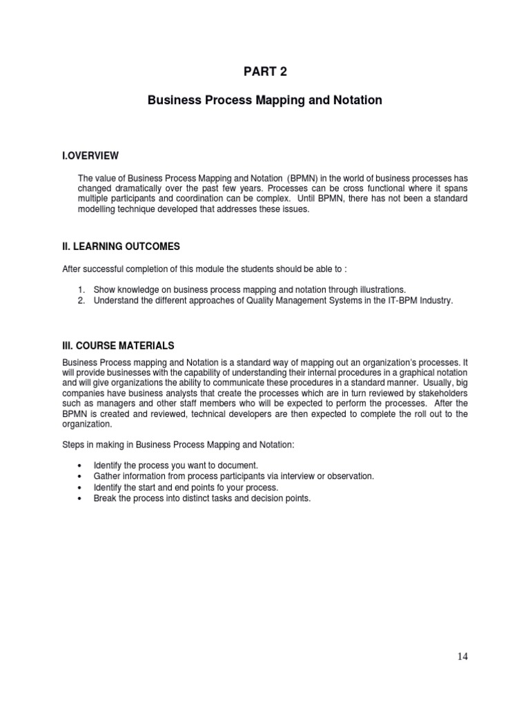 BPO Lesson 2 BPM and Annotation PDF | PDF | Iso 9000 | Quality Management System