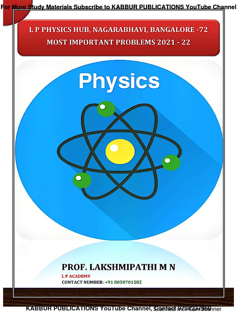 2nd PUC PHY MOST IMP PROBLEMS (Edited) PDF | PDF | Multimedia | Video ...