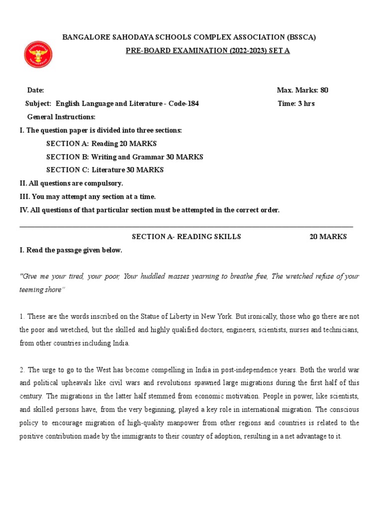 English QP Set-A PDF | PDF | Dogs | Human Capital Flight English QP Set-A PDF | PDF | Dogs | Human Capital Flight