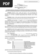 RA 11261 Form 1 - Barangay Certification | PDF