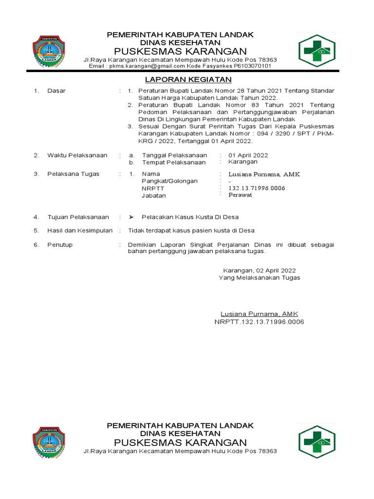Laporan Kegiatan Kusta 2022 | PDF