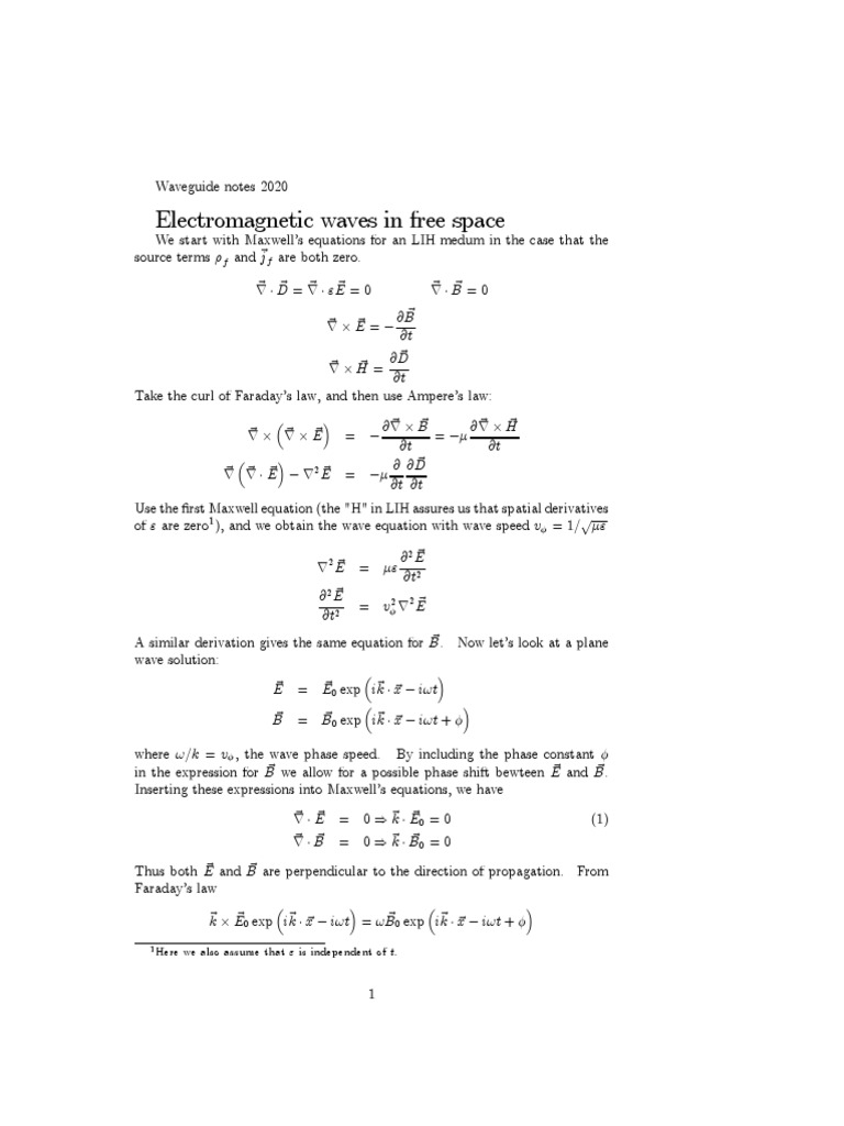 Waveguid PDF | PDF | Waves | Physics