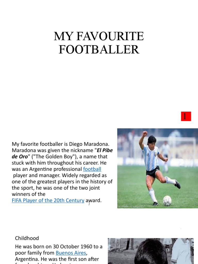 My Favourite Footballer | PDF | Diego Maradona | Football Codes