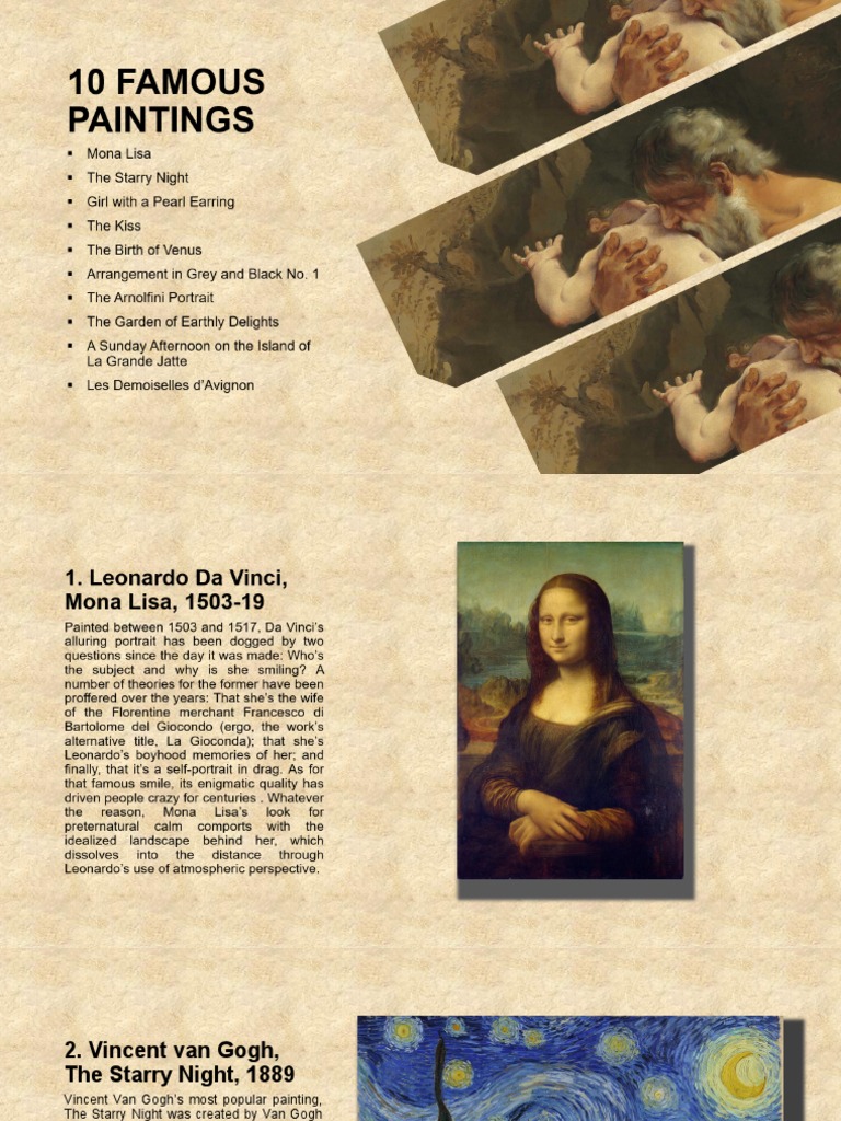 10 Famous Paintings.pptx | PDF | Paintings | Plastic Arts