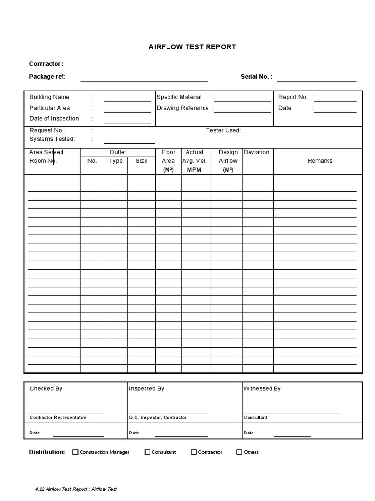 4.22 Airflow Test Report | PDF