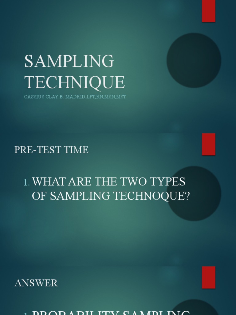Types of Sampling Techniques Explained | PDF | Teaching Methods ...