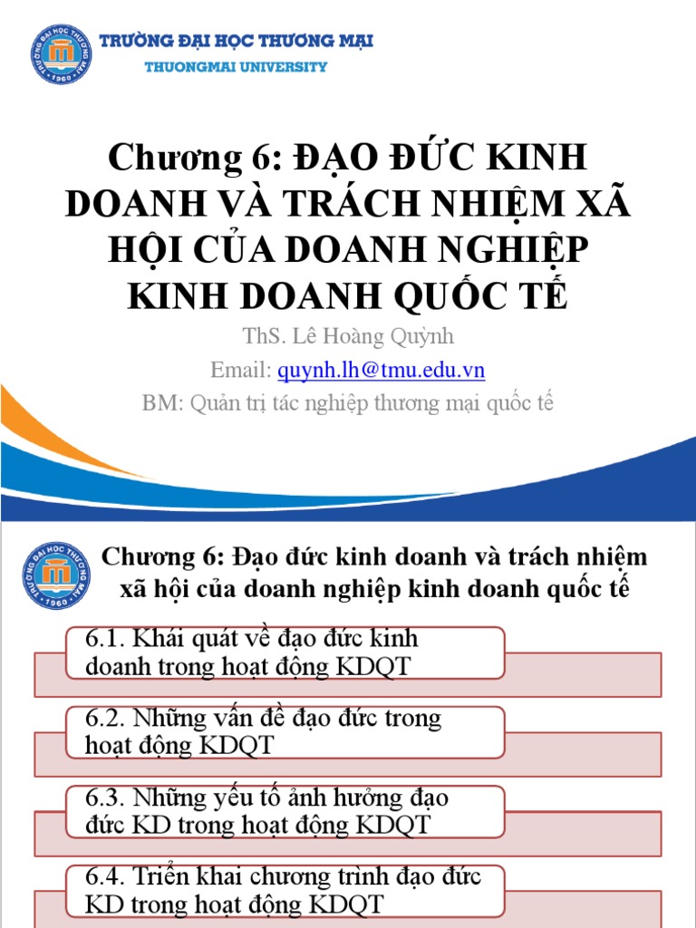 KDQT - Slide Chương 6 - SV PDF | PDF