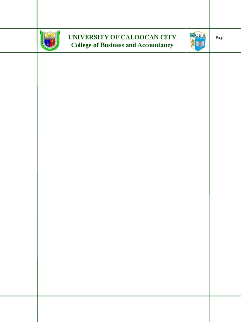 Ucc Thesis Template For Cba | PDF