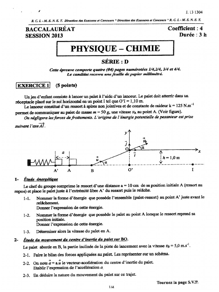 Bac D Physique 2013 | PDF