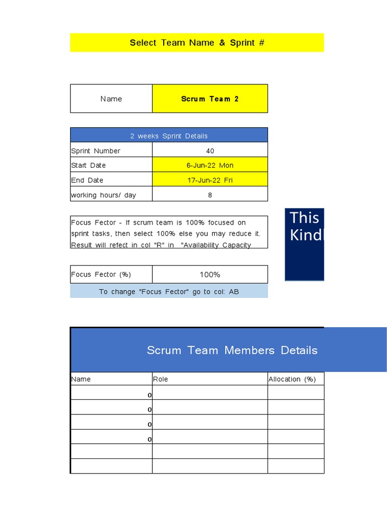 2-Week Sprint Planning Template | PDF
