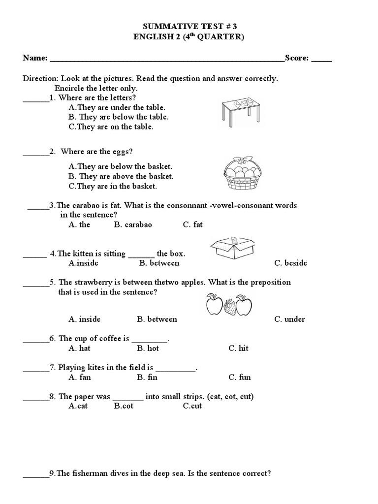 English2 3rd Sum 4th Quarter | PDF | Cognitive Science | Cognition