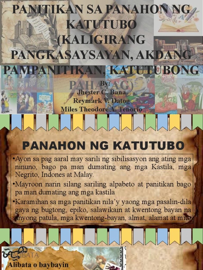 Group 1 Report PANITIKAN SA PANAHON NG KATUTUBO | PDF