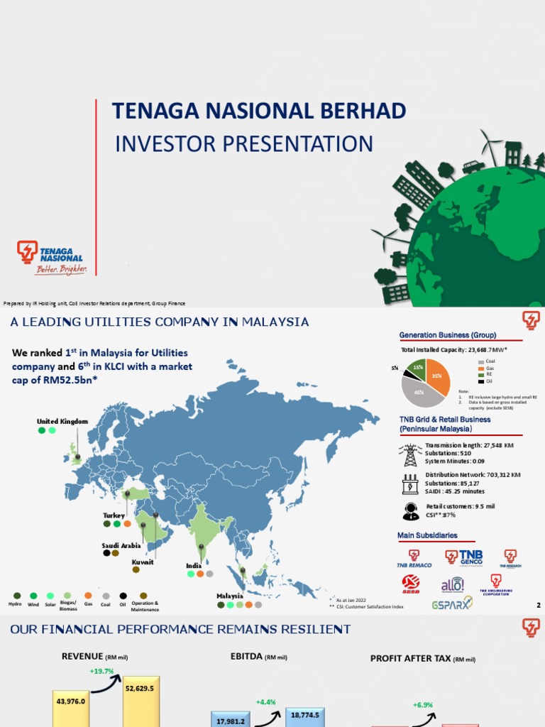 TNB Investor Insights | PDF | Renewable Energy | Low Carbon Economy