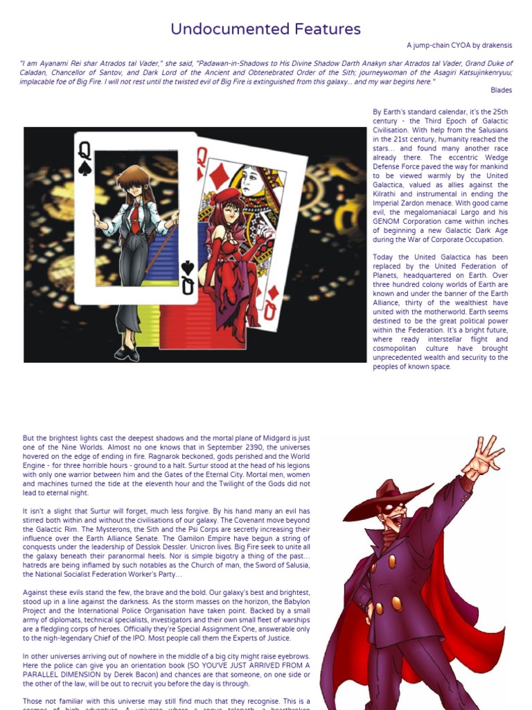 Undocumented Features JumpChain | PDF | Sith