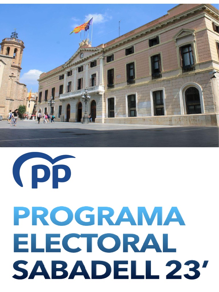 Programa Electoral PP Sabadell | PDF | Desempleo | Policía