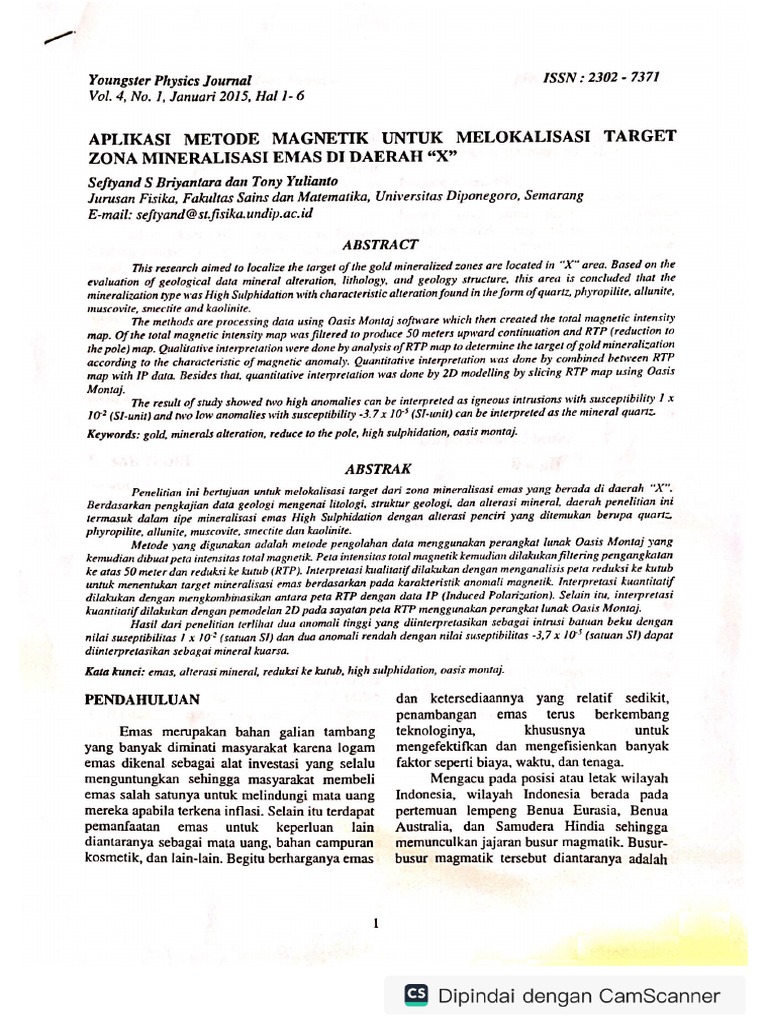 Jurnal Tentang Metode Magnetik | PDF