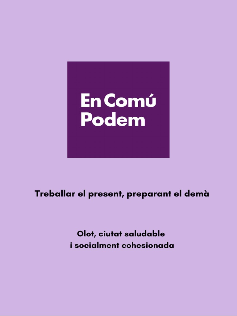 Programa Electoral D'olot en Comú | PDF
