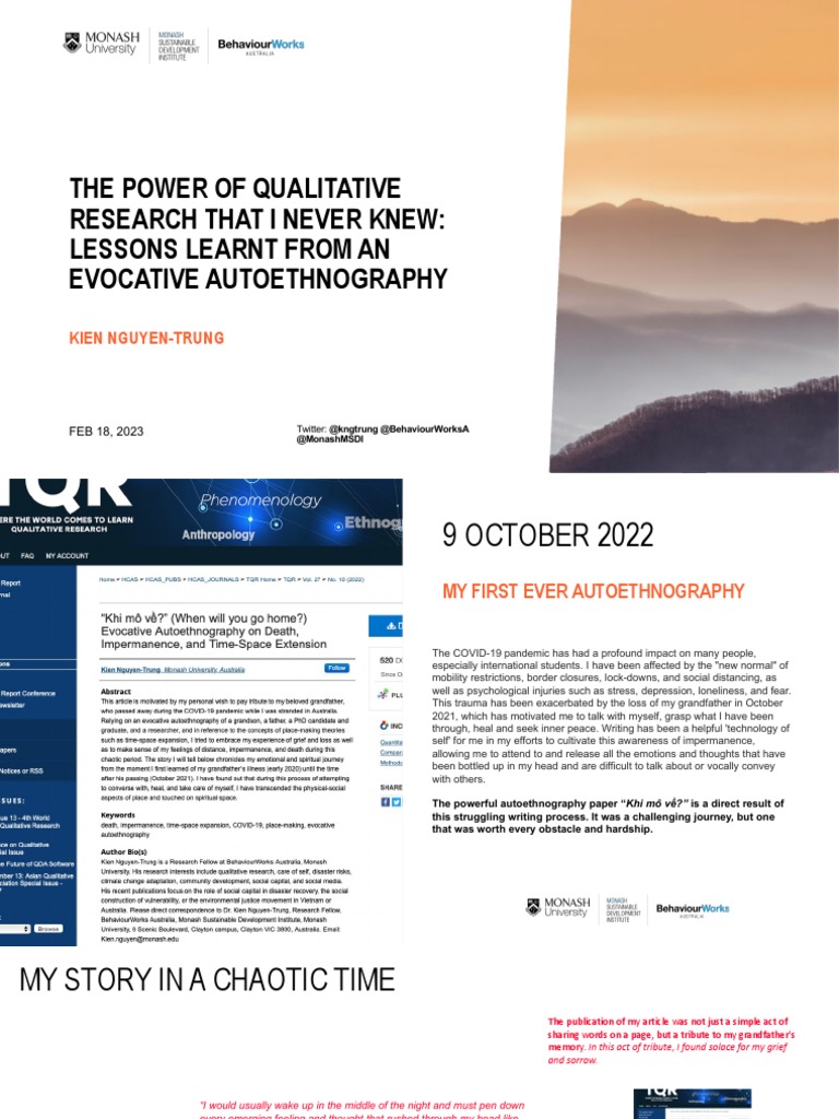 The Power of Qualitative Research - 18 Feb 2023 - KNT PDF | PDF | Grief | Feeling