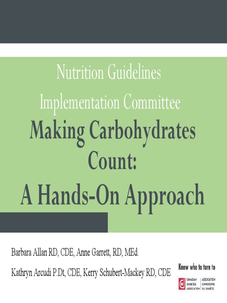 Carbohydrate Counting Presentation PDF | PDF | Carbohydrates | Glycemic ...