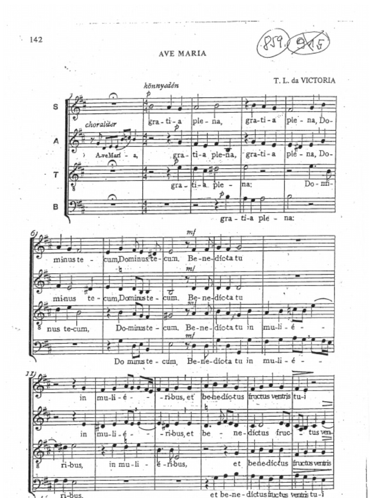 Victoria - Ave Maria | PDF