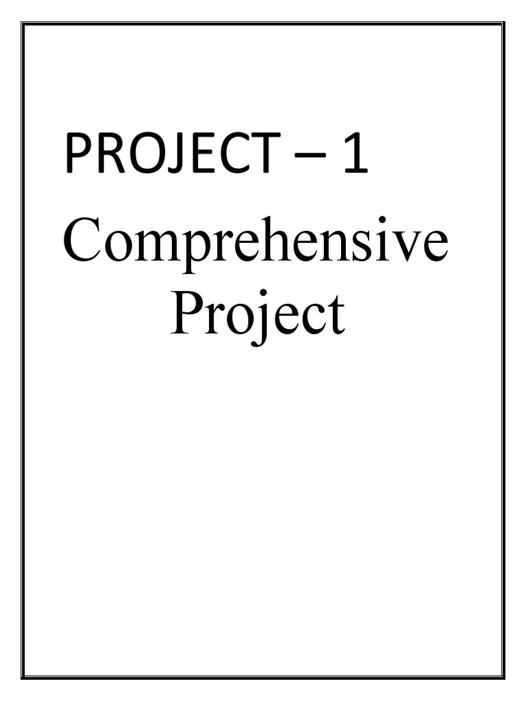 Comprehensive Accounting Project Pdf