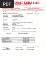 Batch Test Certificate: For Berger Paints India LTD | PDF