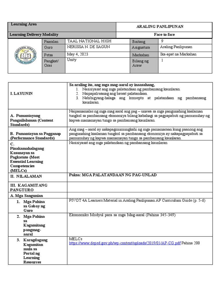 Mga Palatandaan-DLL (Nerissa) UNITY | PDF