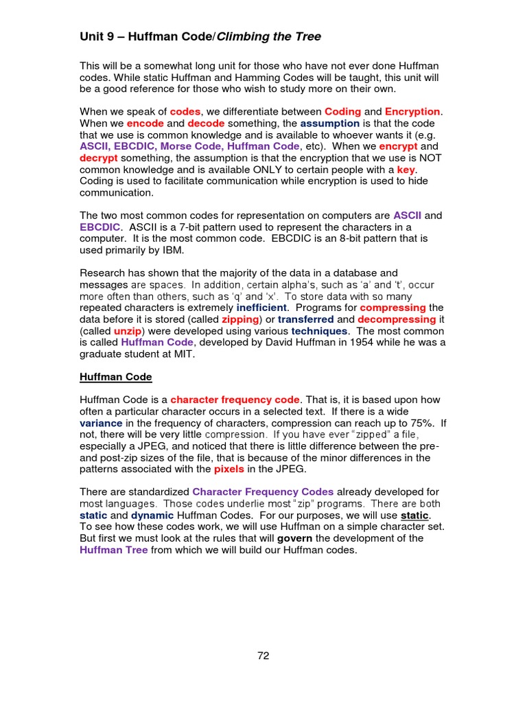 Unit9 - Huffman Code With Exercises Reported Speech | PDF | Code | Zip ...