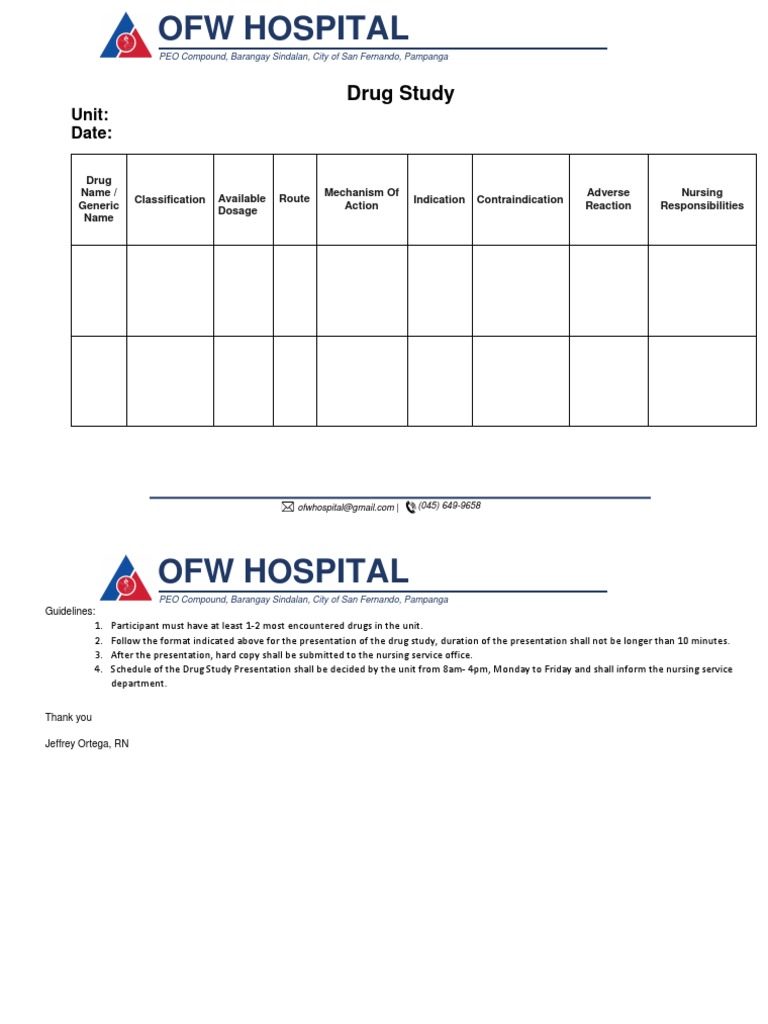 Drug Study - 1677195824 | PDF