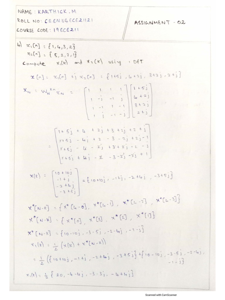 Dsp Assignment 02 Pdf