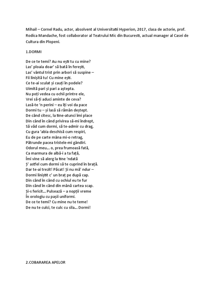 Poezii Eminescu | PDF