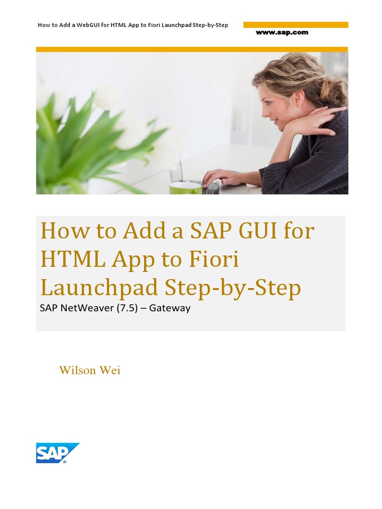 How To Add A SAP GUI For HTML App To Fiori Launchpad Step-by-Step | PDF ...