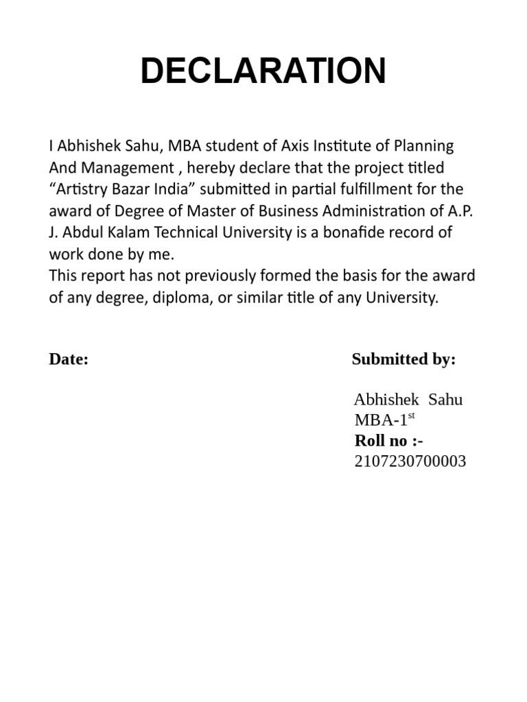 Abhishek Mini Project File Final Print PDF | PDF