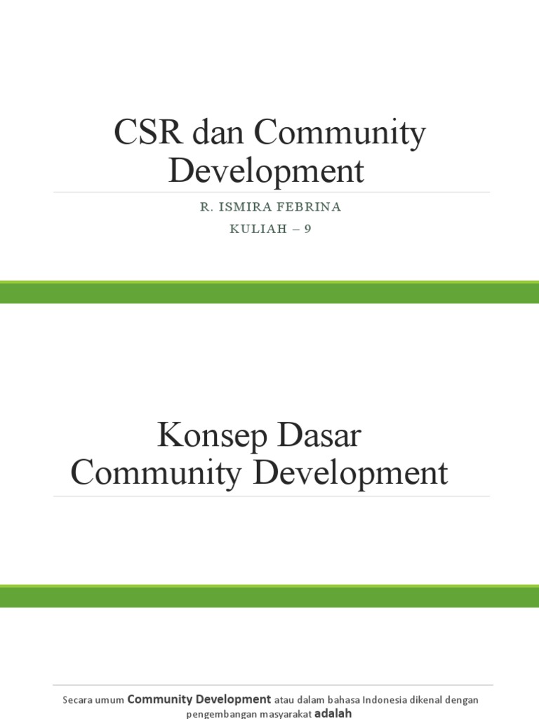 CSR Dan Community Development Kuliah 9 | PDF
