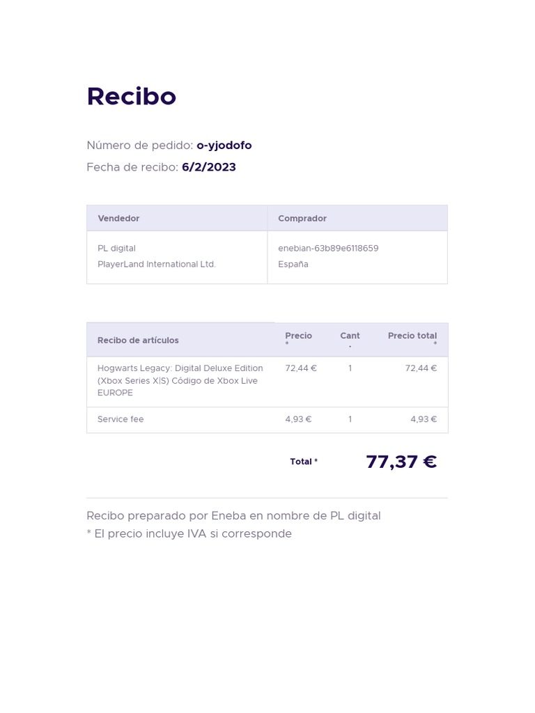 Pedido - ENEBA PDF | PDF