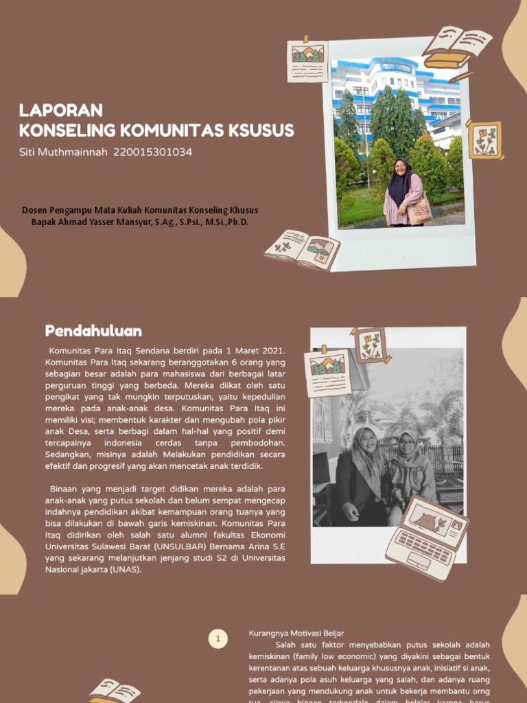 Siti Muthmainnah Laporan Konseling Komunitas Kusus Pdf