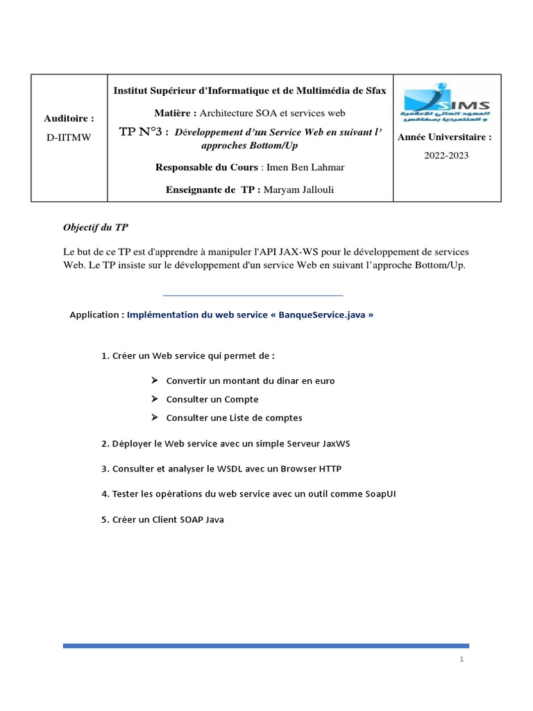 Développement d'un Service Web JAX-WS | PDF | Ordinateurs | Technologie ...