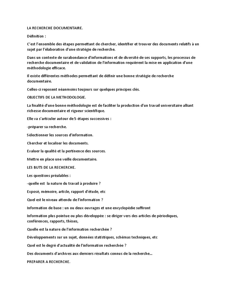 Stratégies de recherche documentaire | PDF | Recherche d'information ...