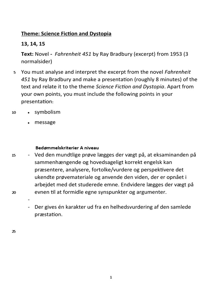 Eksamen Fahrenheit | PDF