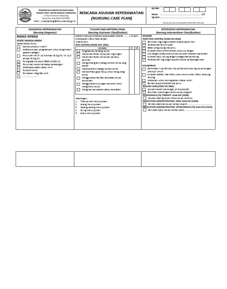 Diagnosa Keperawatan RESIKO INFEKSI KODE NANDA (00004) | PDF