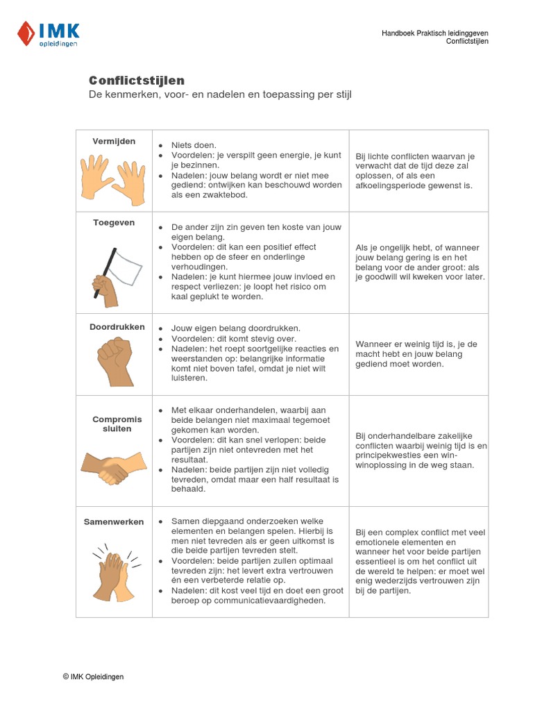 Conflictstijlen | PDF