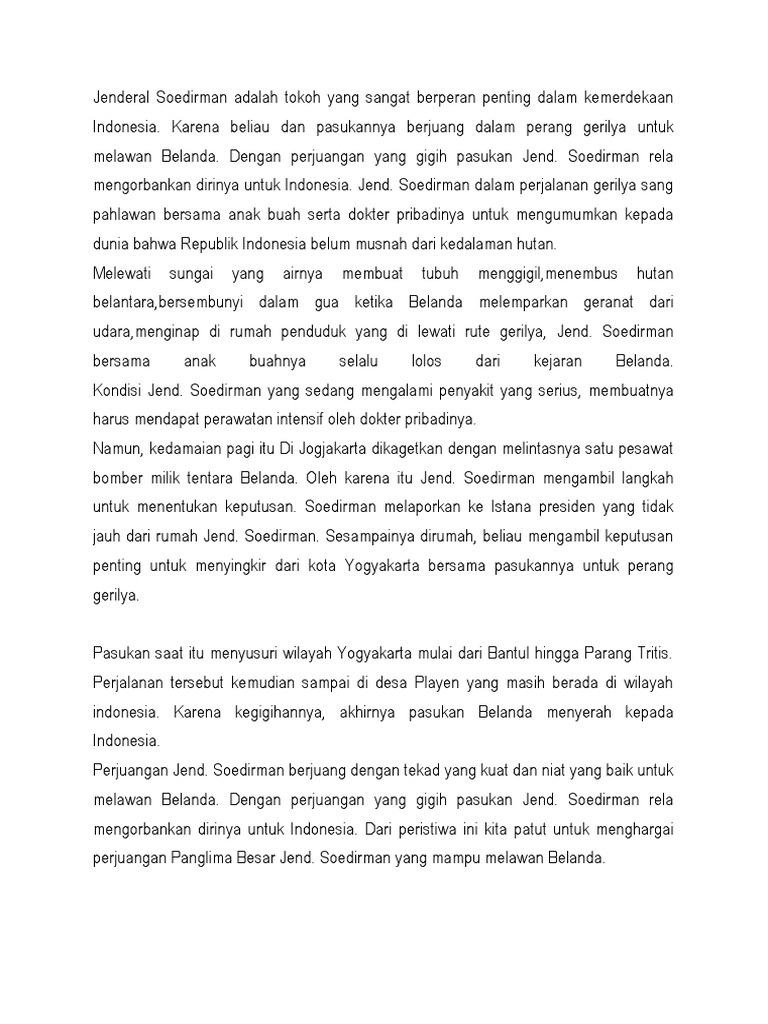 Jenderal Soedirman Adalah Tokoh Yang Sangat Berperan Penting Dalam ... Jenderal Soedirman Adalah Tokoh Yang Sangat Berperan Penting Dalam ...
