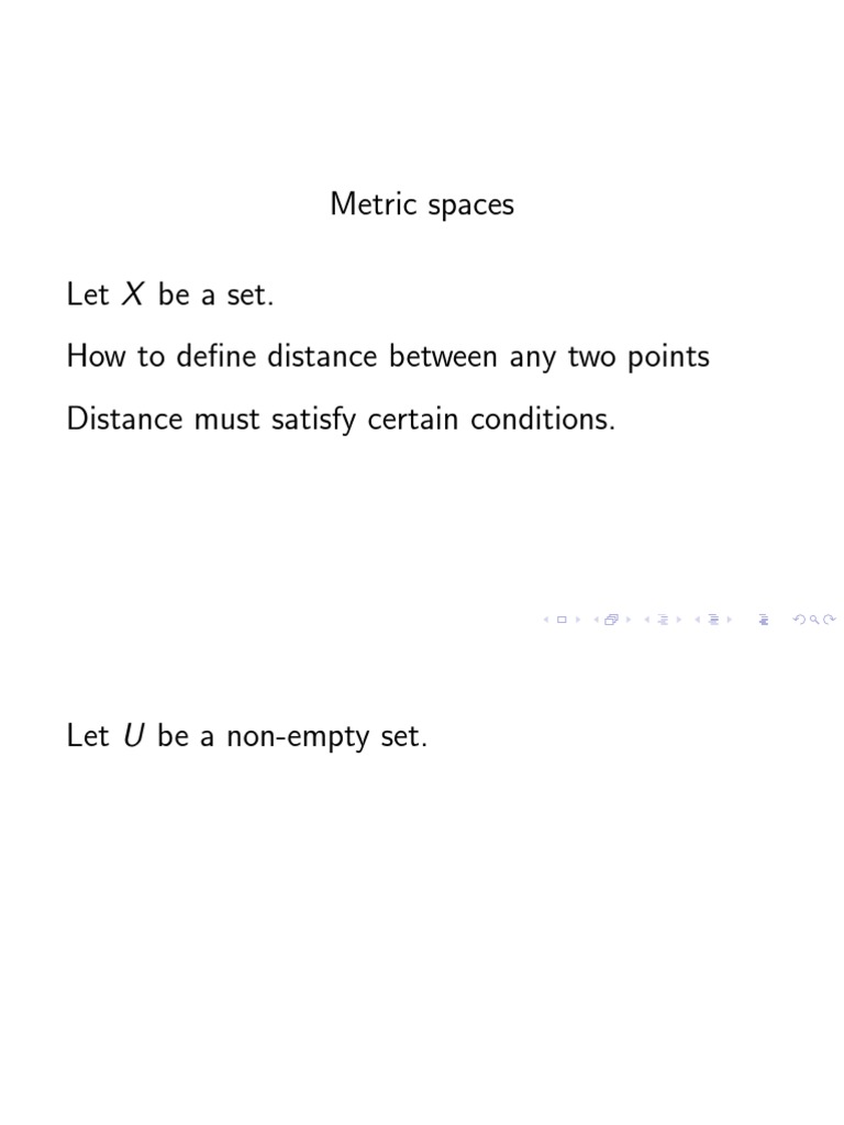 Understanding Metric Spaces and Distances | PDF | Theorem | Sequence