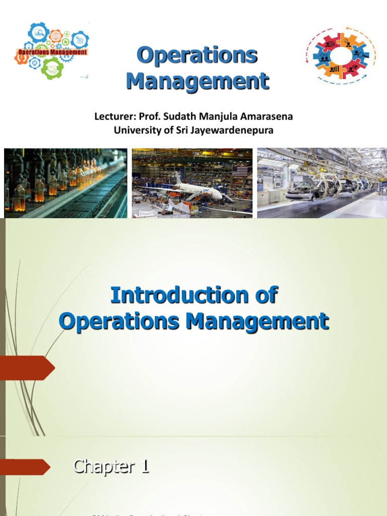 OM-CH 01 Introduction | PDF | Operations Management | Product (Business)