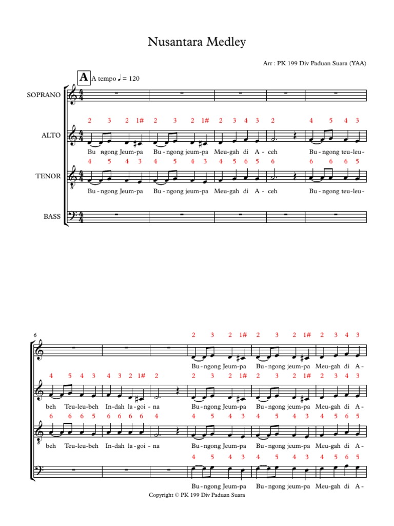 Nusantara Medley - Full Score | PDF