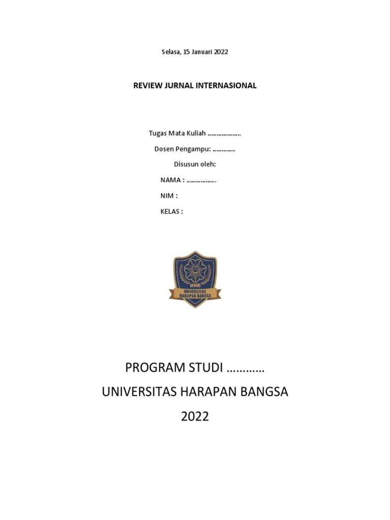Ketentuan Tugas Review Jurnal UHB | PDF | Bisnis