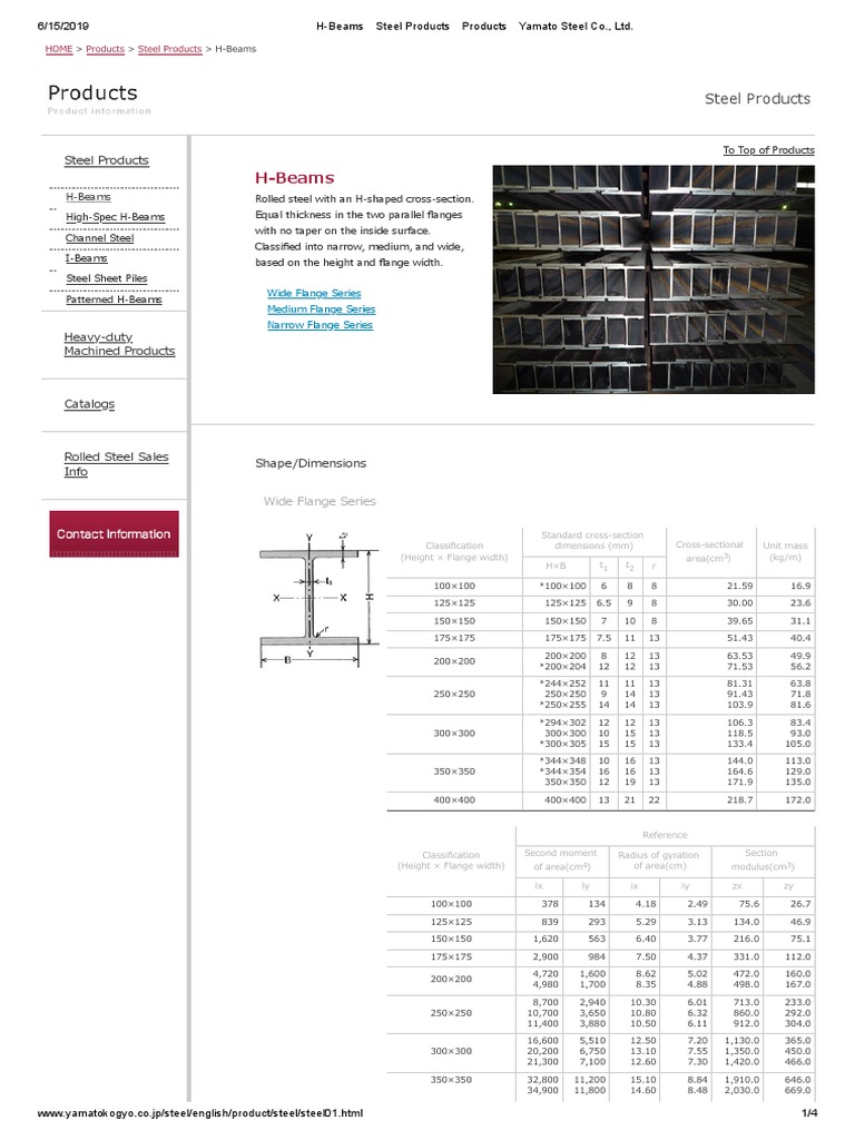H-Beam Catalogue Jindal | PDF | Structural Engineering | Mechanical ...