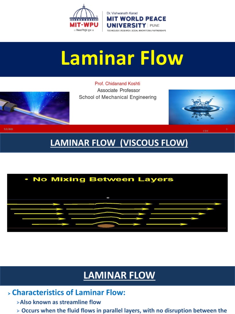 Characteristics of Laminar Flow | PDF | Fluid Dynamics | Turbulence